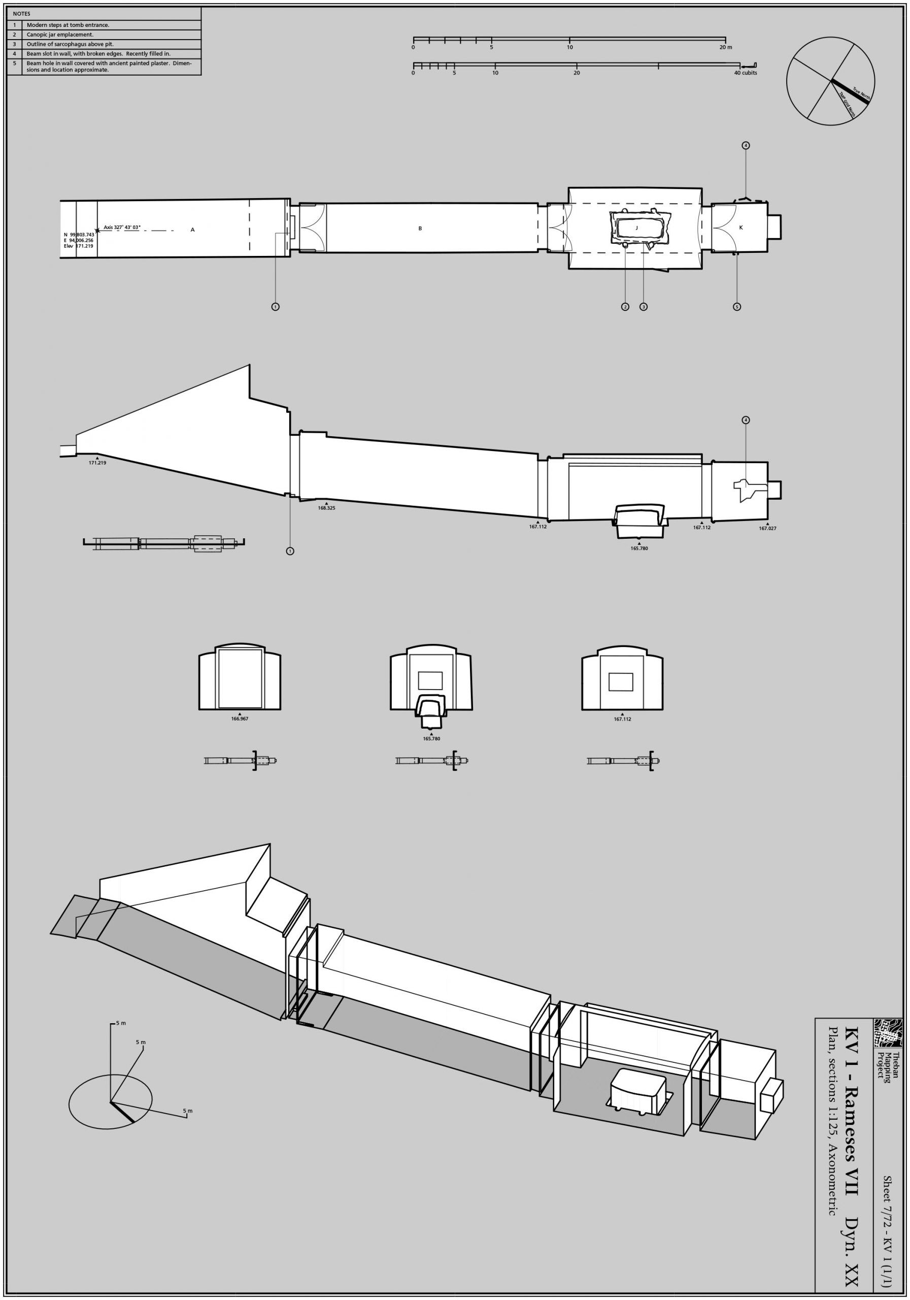 KV 1 - Tomb of Ramesses VII - Valley of the Kings - Ancient Society